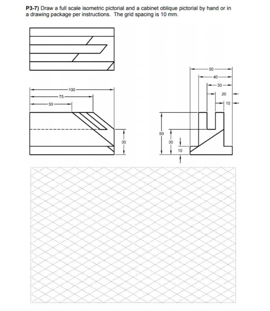 Solved Engineering Drawing problems, Please help me draw | Chegg.com
