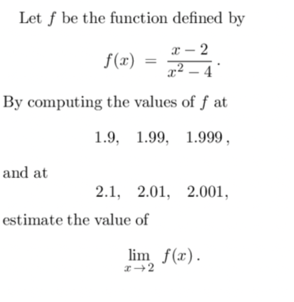 Solved Let f be the function defined by f(x)=x2−4x−2. By | Chegg.com
