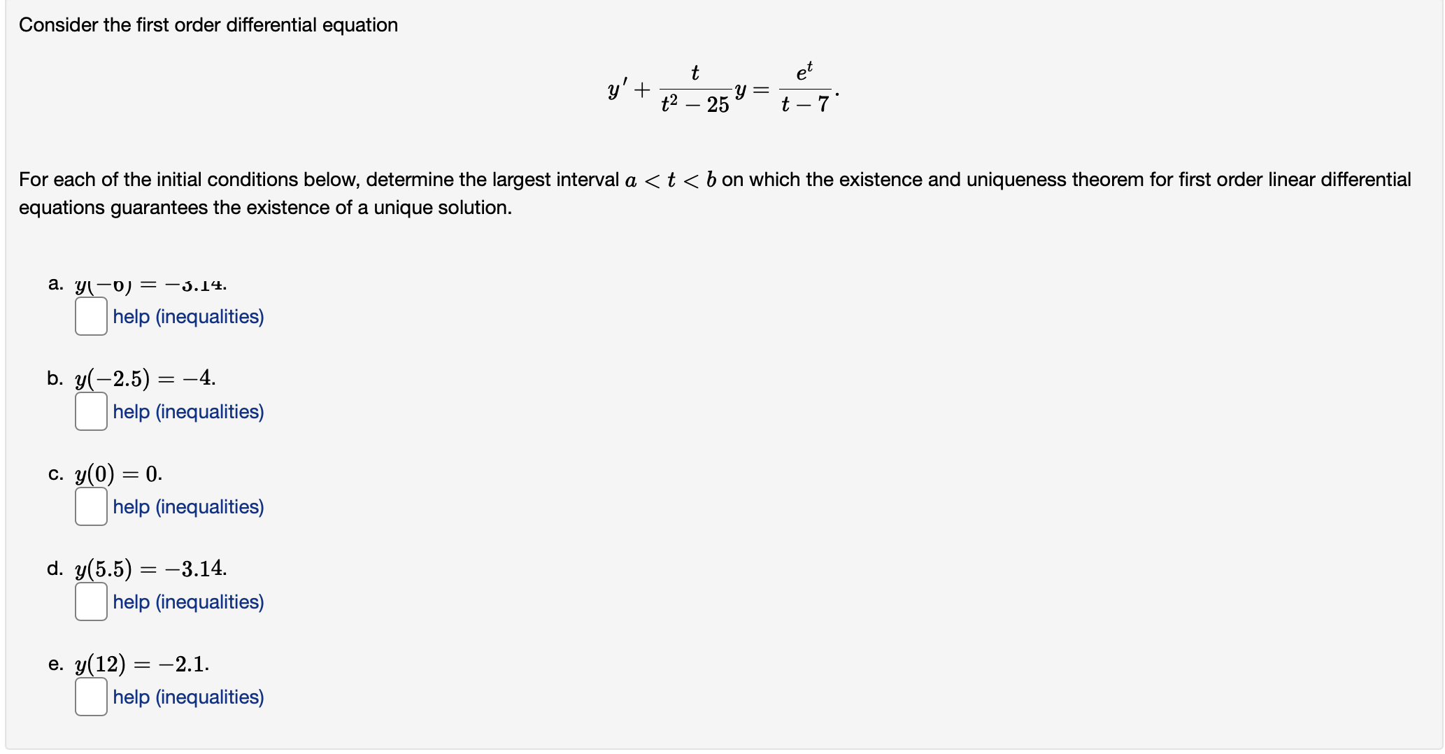 Solved Consider The First Order Differential Equation