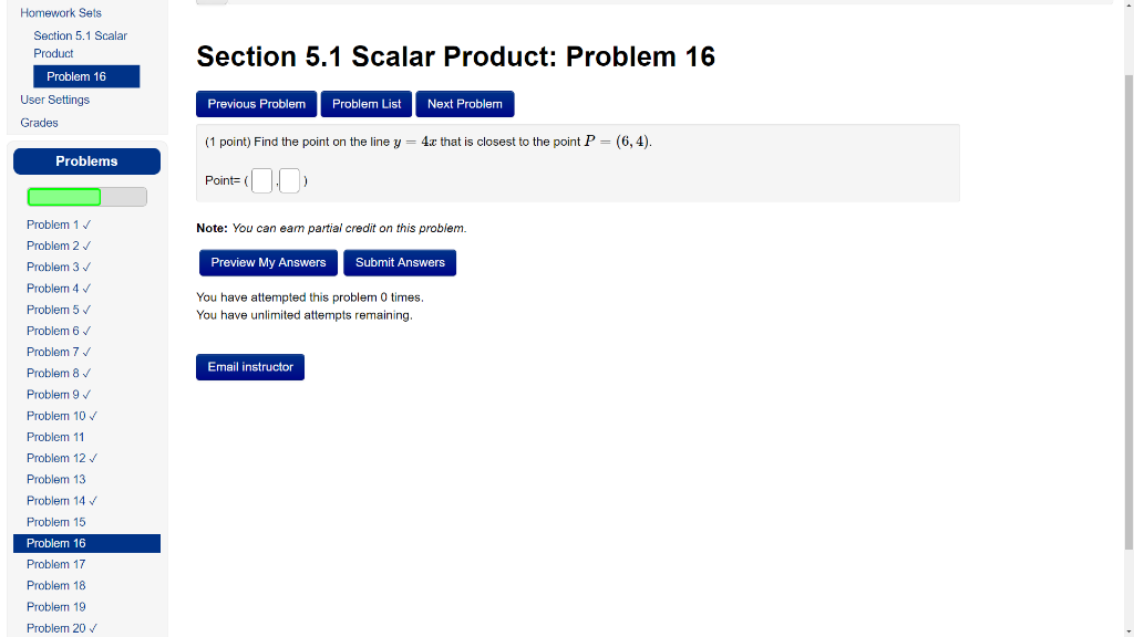 Solved Section 5.1 Scalar Product Section 5.1 Scalar | Chegg.com
