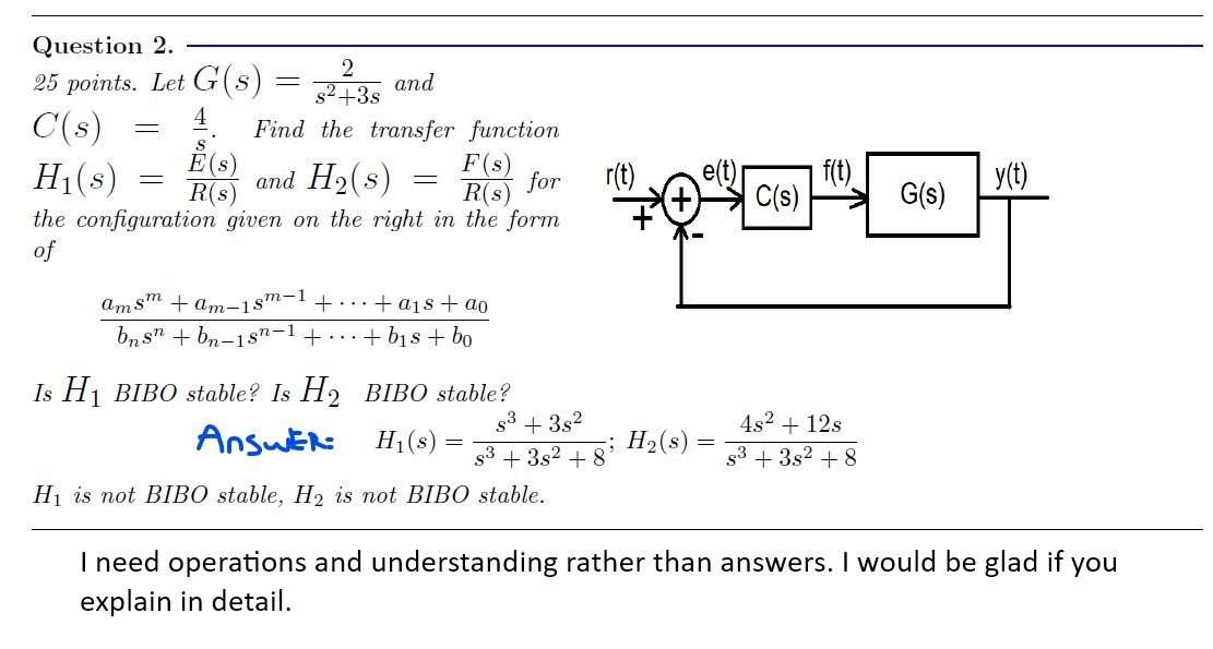 Solved Question 2 . 25 points. Let G(s)=s2+3s2 and C(s)=s4. | Chegg.com Solved Question 2 . 25 points. Let G(s)=s2+3s2 and C(s)=s4. | Chegg.com
