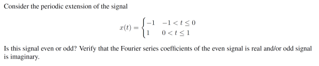 Solved Consider the periodic extension of the signal -1 13- | Chegg.com