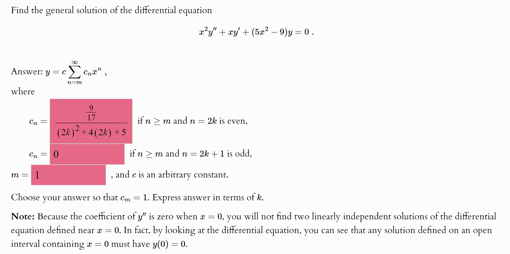 Solved Find the general solution of ﻿the differential | Chegg.com