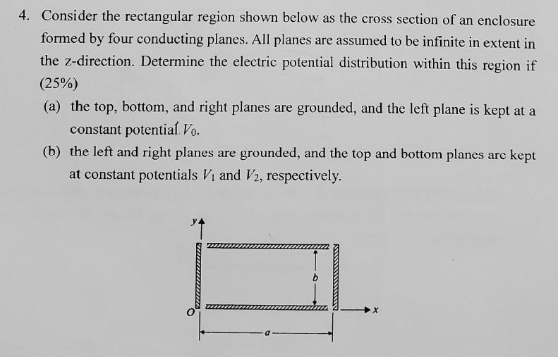 Solved 4. Consider the rectangular region shown below as the | Chegg.com