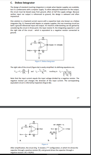 C. Deboo Integrator The design of standard inverting | Chegg.com