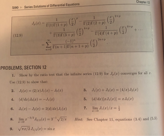 Solved Chapter 12 590 Series Solutions of Differential | Chegg.com