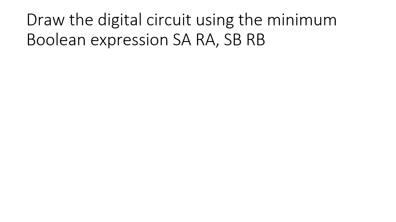 Solved Complete this example-using flip-flop S-R Input Flip | Chegg.com