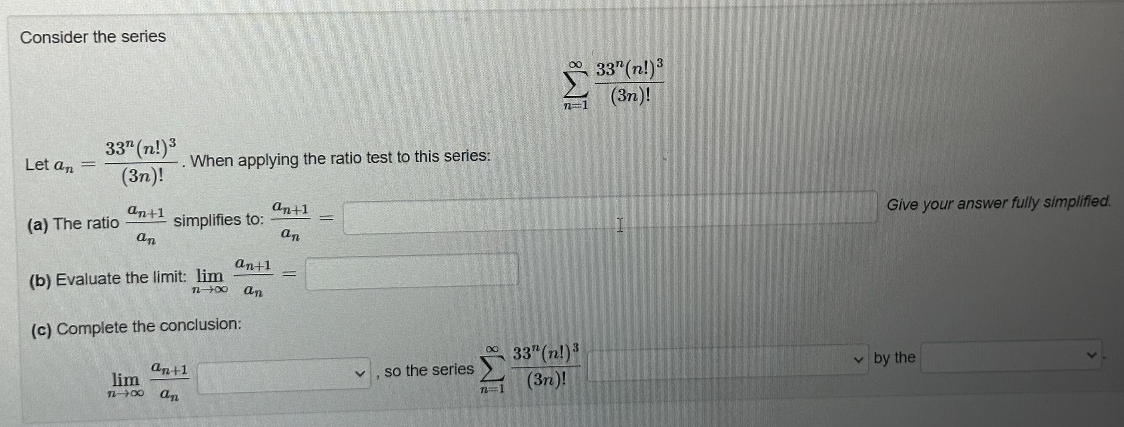 Solved Consider the series: \\[ \\sum_{n=1}^{\\infty} | Chegg.com