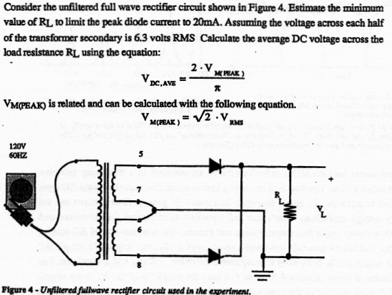 Solved Consider the unfiltered full wave rectifier circuit | Chegg.com
