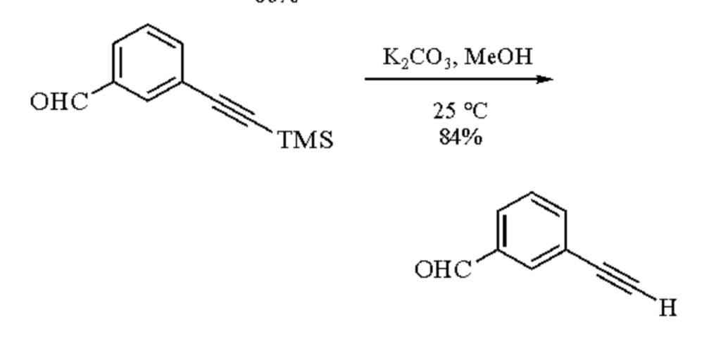 Solved K2CO3, MeOH онс 25 °C 84% TMS | Chegg.com