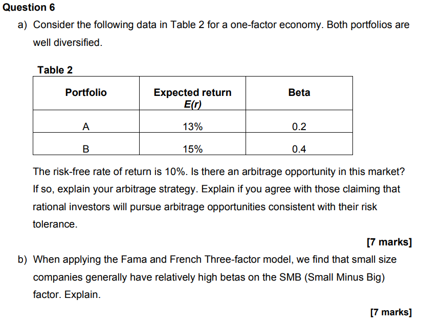 Solved Question 6 a) Consider the following data in Table 2 | Chegg.com
