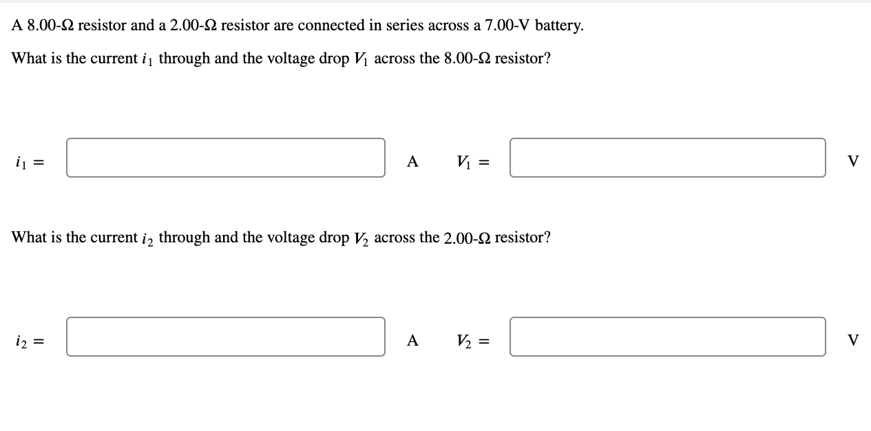 Solved A 8.00-12 resistor and a 2.00-12 resistor are | Chegg.com