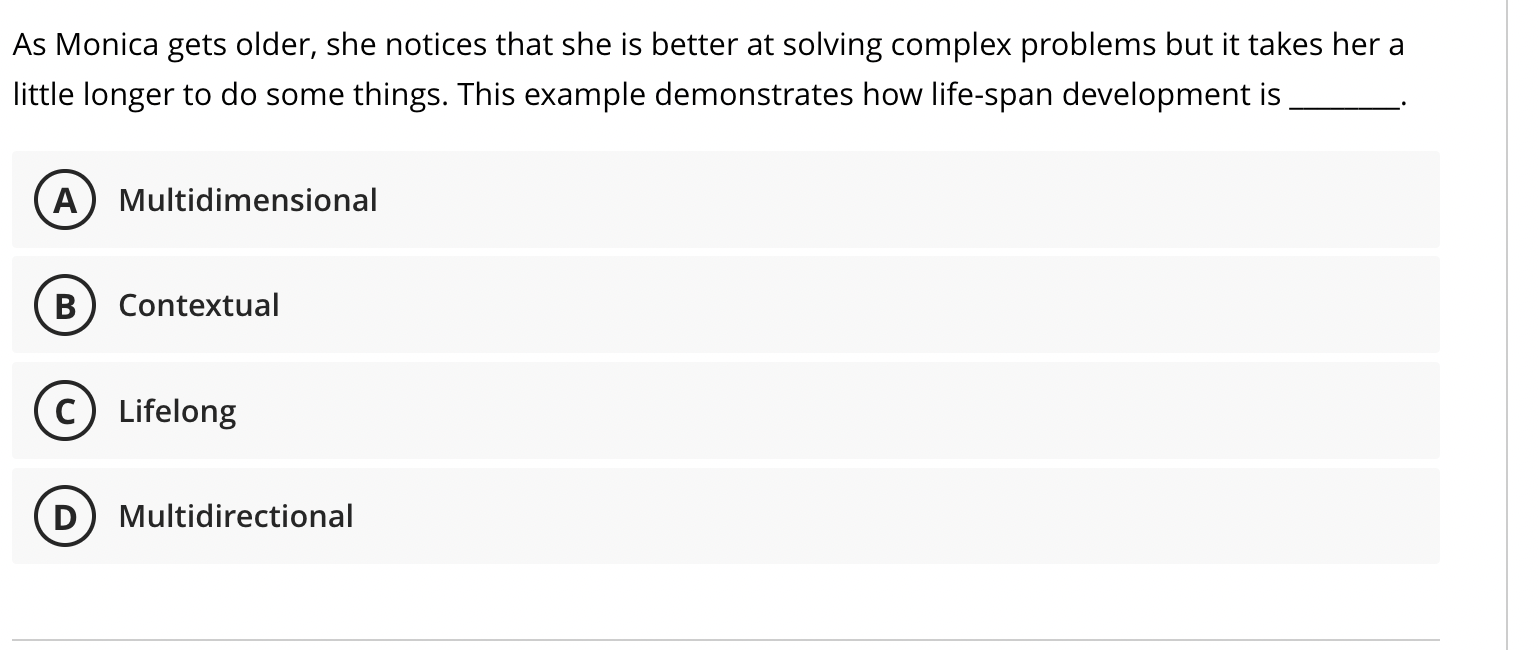 Solved As Monica gets older, she notices that she is better | Chegg.com