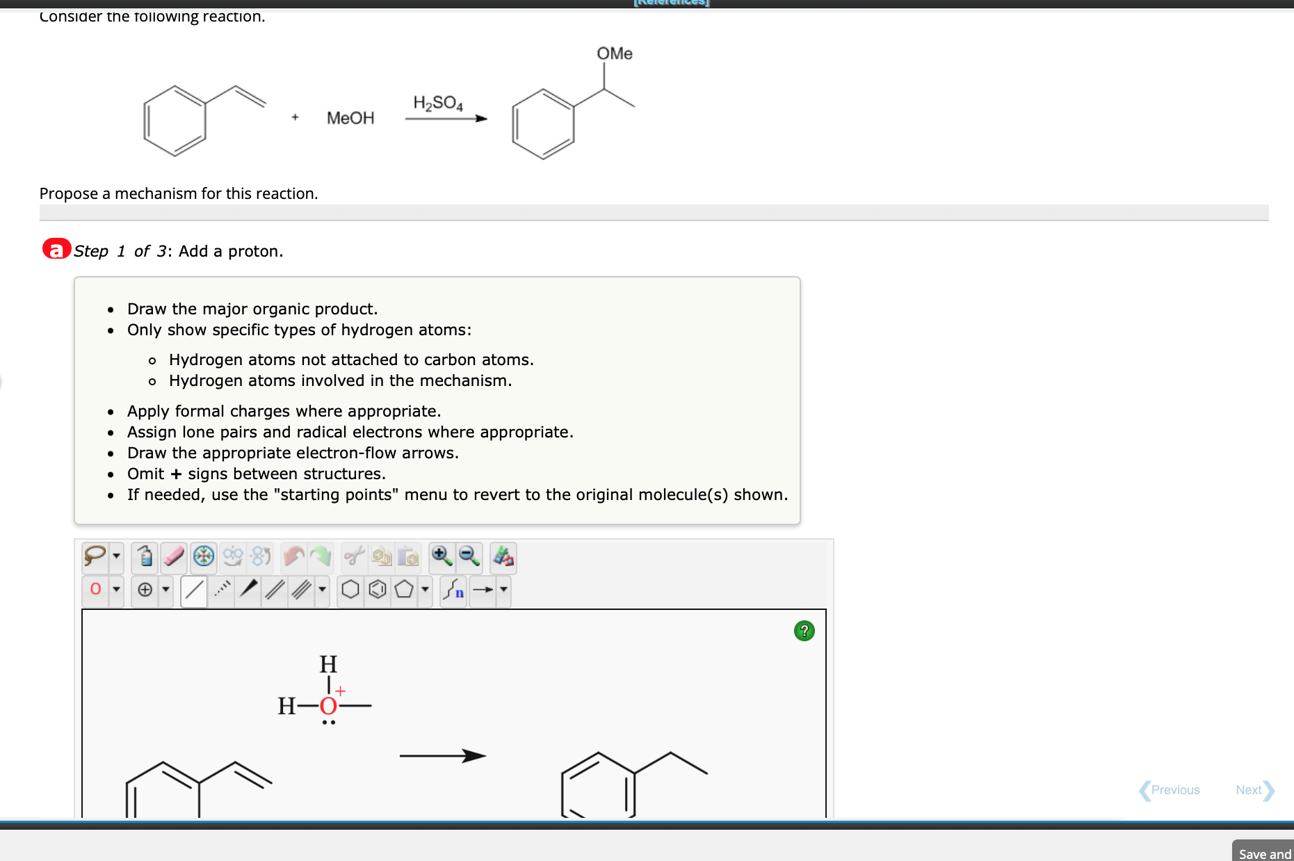 Solved Consider the tollowing reaction. +MeOH H2SO4 Propose | Chegg.com