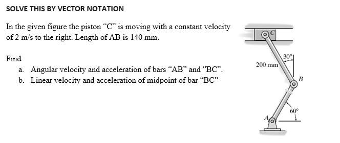 Solved The problem must be solve with vector notation method | Chegg.com