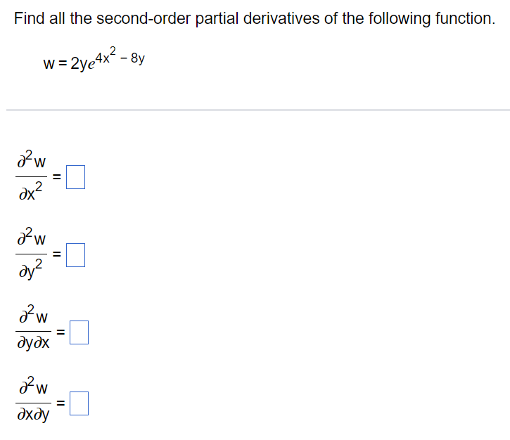 Solved Find all the second-order partial derivatives of the | Chegg.com