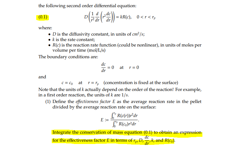 Consider integrating with respect to r^2dr (look at | Chegg.com