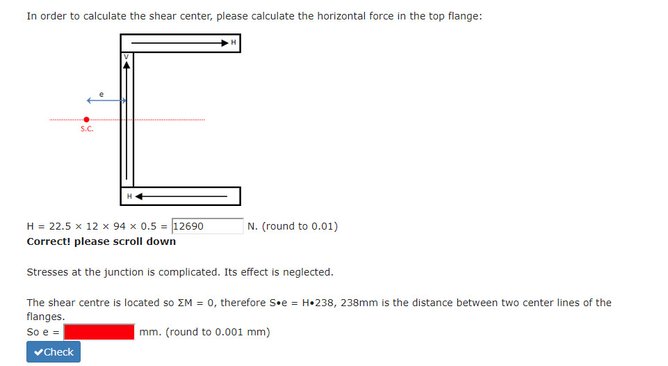 Solved An C-shape open section with dimensions is shown | Chegg.com