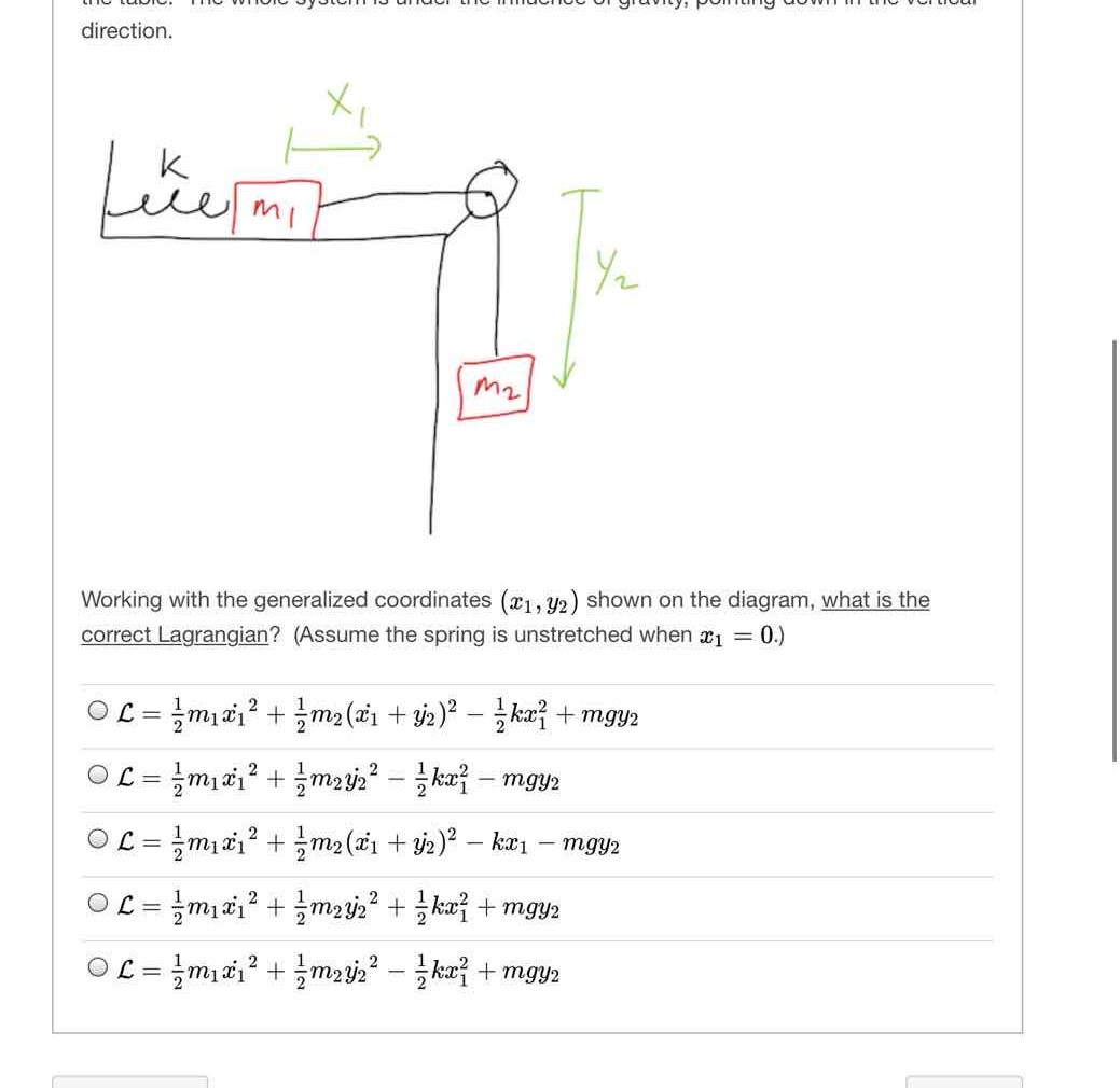 Solved Two blocks are connected by a string of length L. | Chegg.com