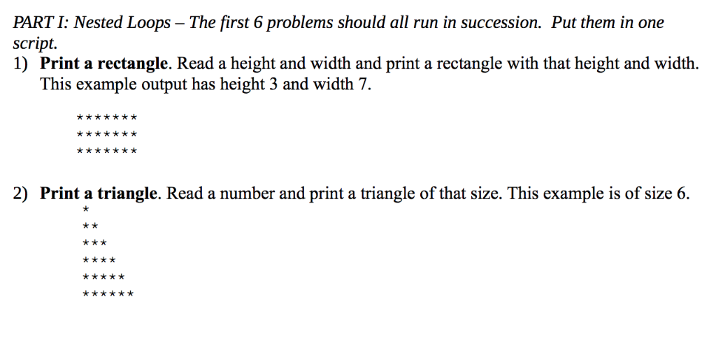 Solved Parti Nested Loops The First 6 Problems Should All