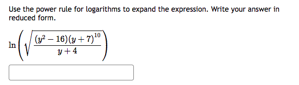 Solved Use the power rule for logarithms to ﻿expand the | Chegg.com