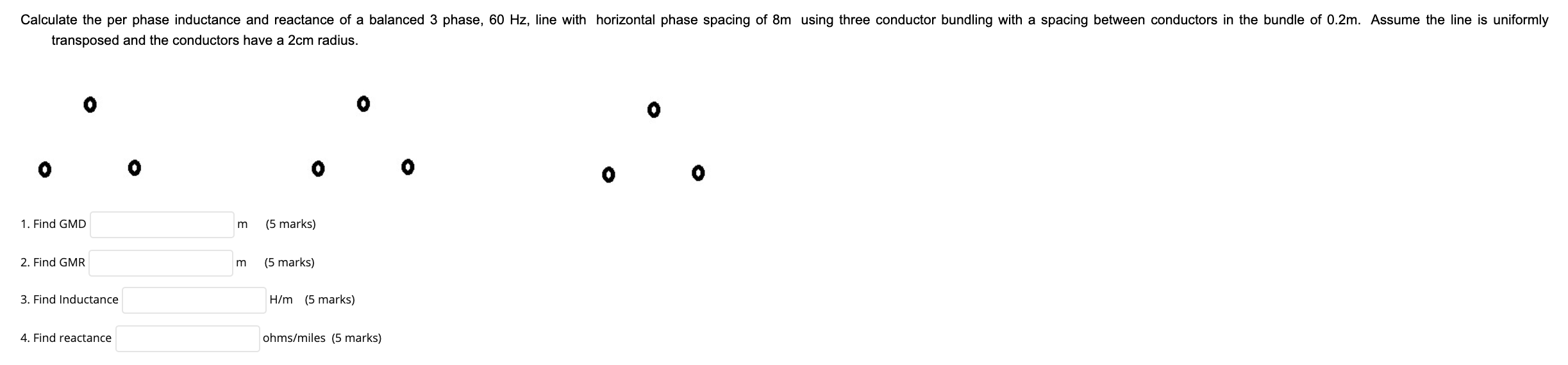 Solved Calculate The Per Phase Inductance And Reactance Of A