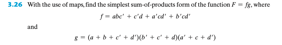 Solved With the use of maps, find the simplest | Chegg.com