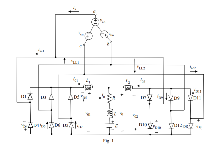 Solved A twelve-pulse rectifier circuit is shown in Fig. 1 | Chegg.com