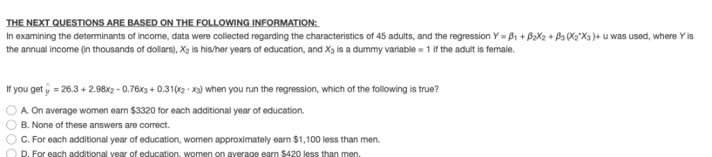 Solved THE NEXT QUESTIONS ARE BASED ON THE FOLLOWING | Chegg.com