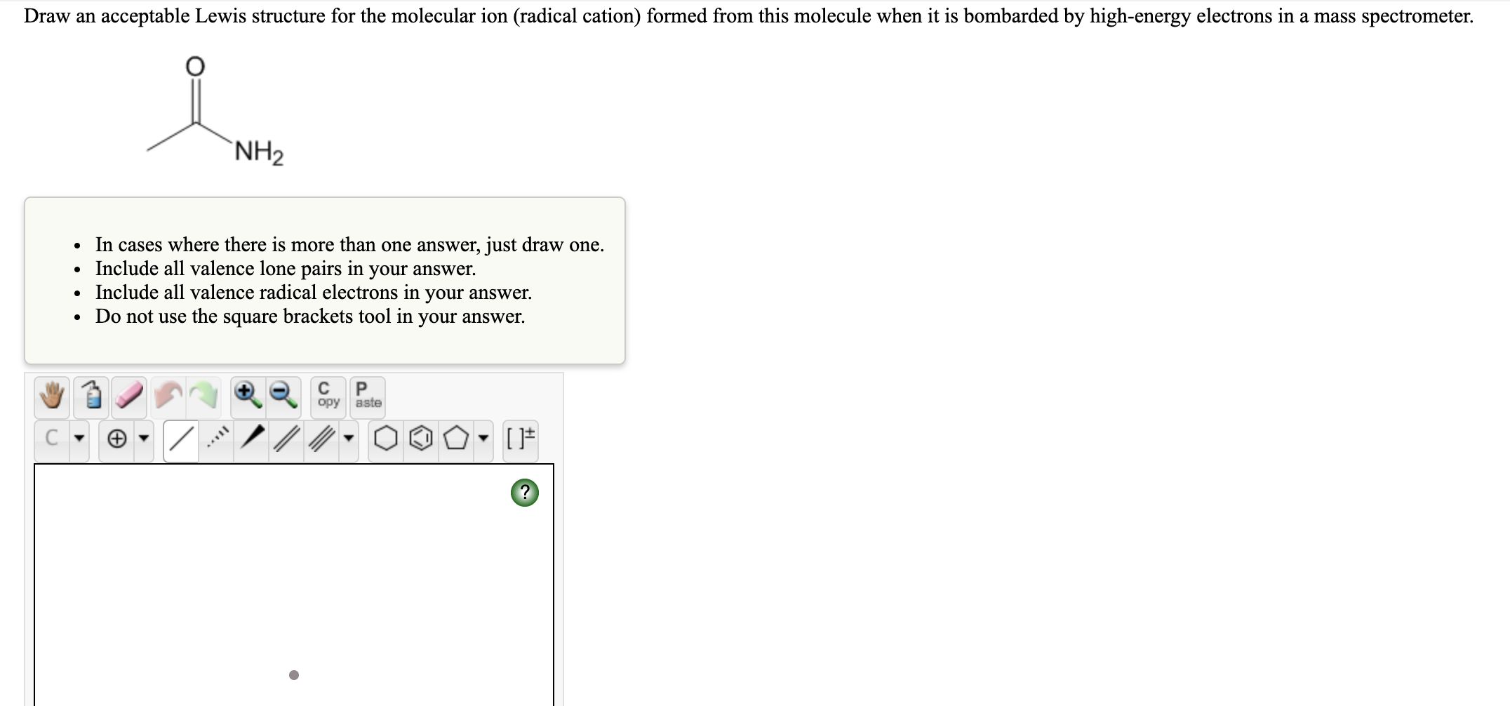 Solved Draw an acceptable Lewis structure for the molecular | Chegg.com