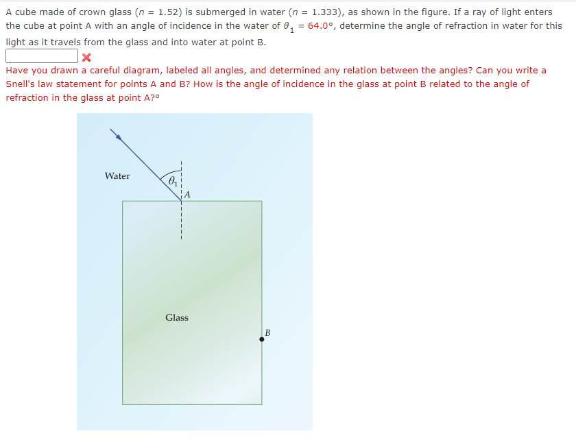 A light ray enters a rectangular block of plastic at | Chegg.com