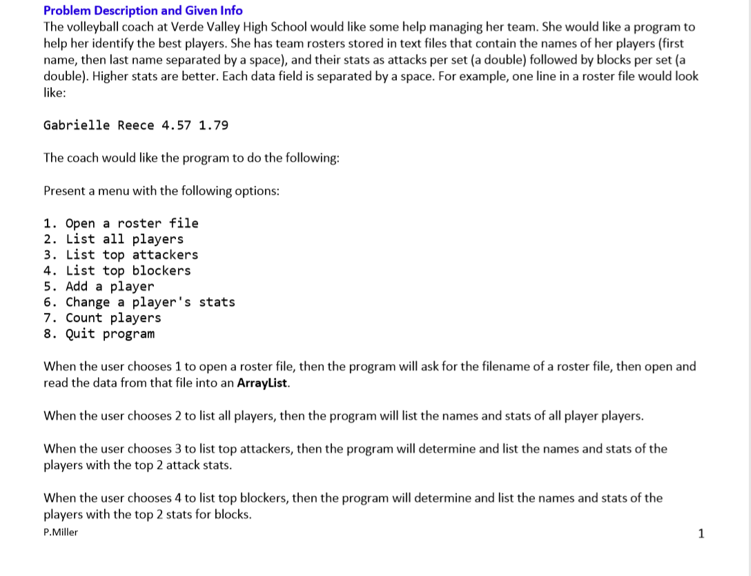 Solved CSE110 Principles of Programming Assignment 08::100 | Chegg.com