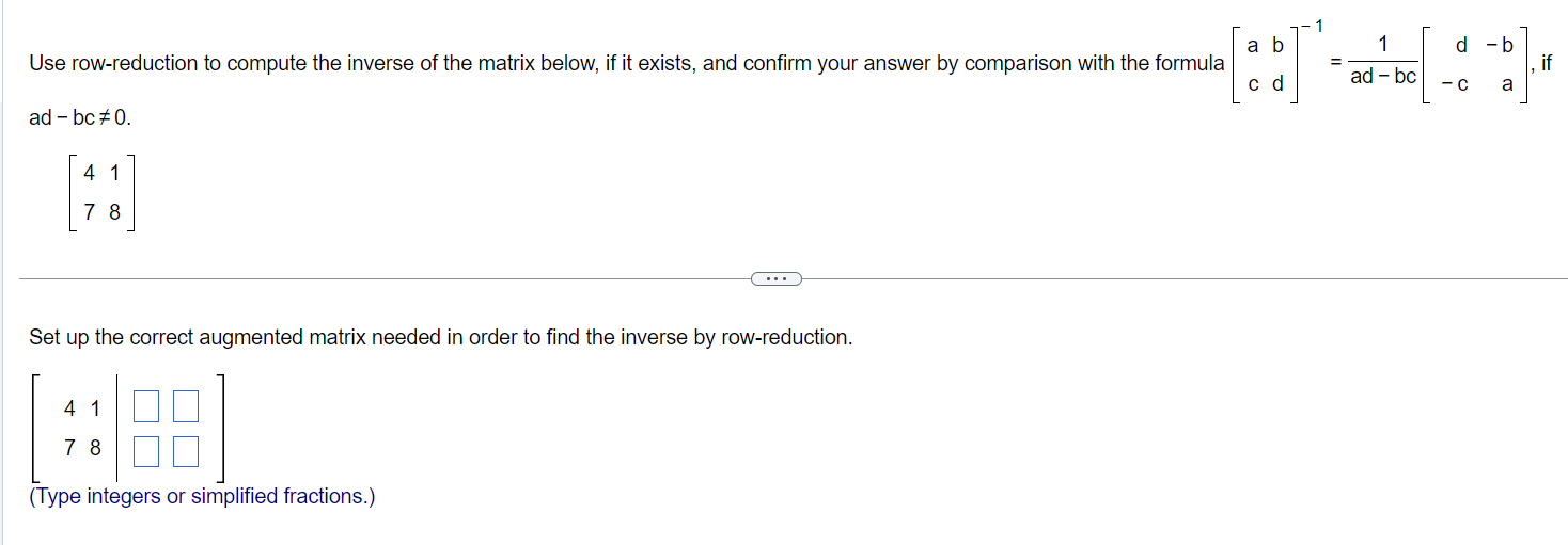 Solved Use row-reduction to compute the inverse of the | Chegg.com