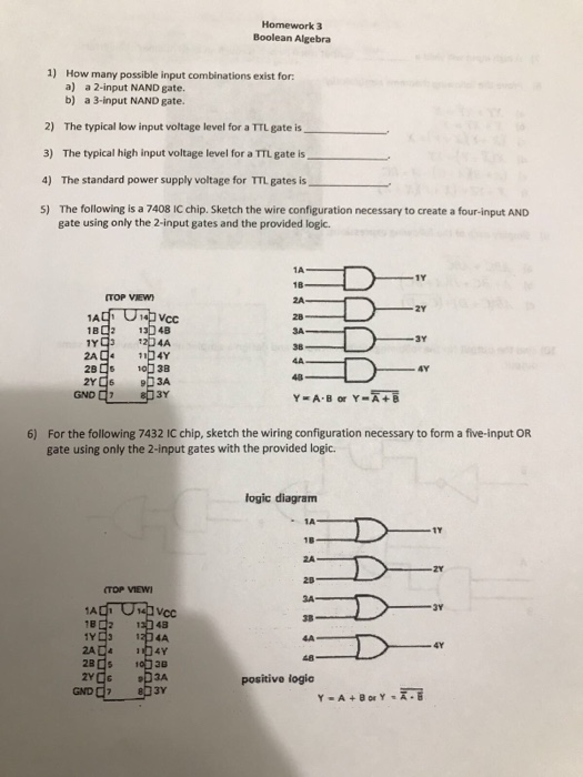 Solved Homework 3 Boolean Algebra 1) How many possible input | Chegg.com