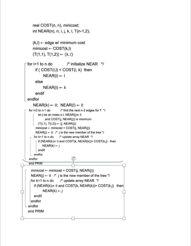 Given the following pseudo code, implement it in | Chegg.com
