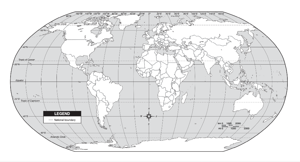 Solved I. Mark and label the following geographic | Chegg.com
