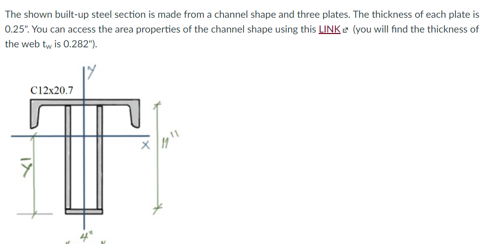 Solved What is the value of Y-bar distance that defines the | Chegg.com