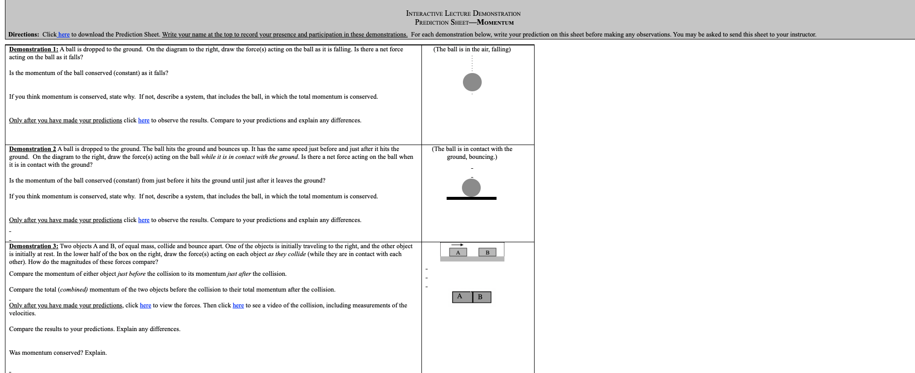 Solved INTERACTIVE LECTURE DEMONSTRATION PREDICTION | Chegg.com