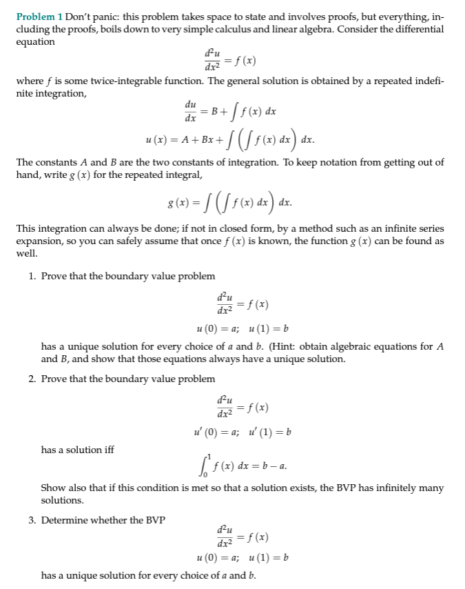 Solved Problem 1 Don't panic: this problem takes space to | Chegg.com