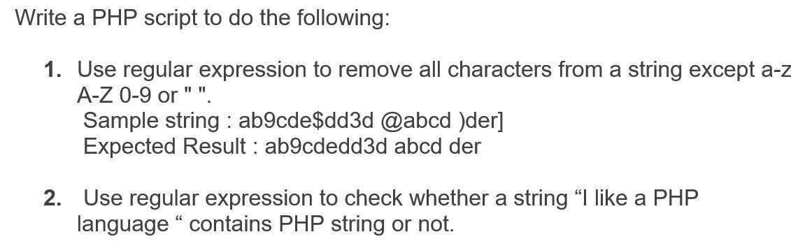 Solved Write a PHP script to do the following: 1. Use | Chegg.com