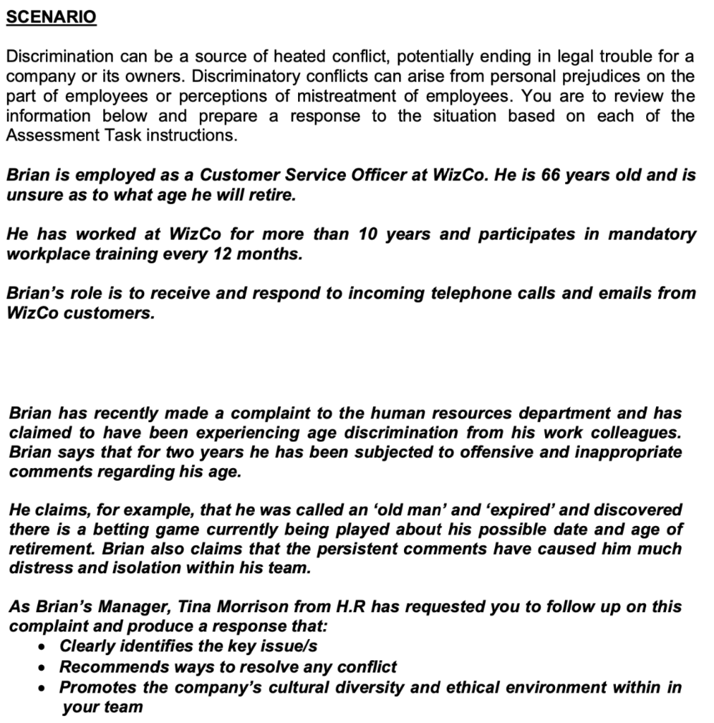 Solved SCENARIO Discrimination can be a source of heated | Chegg.com