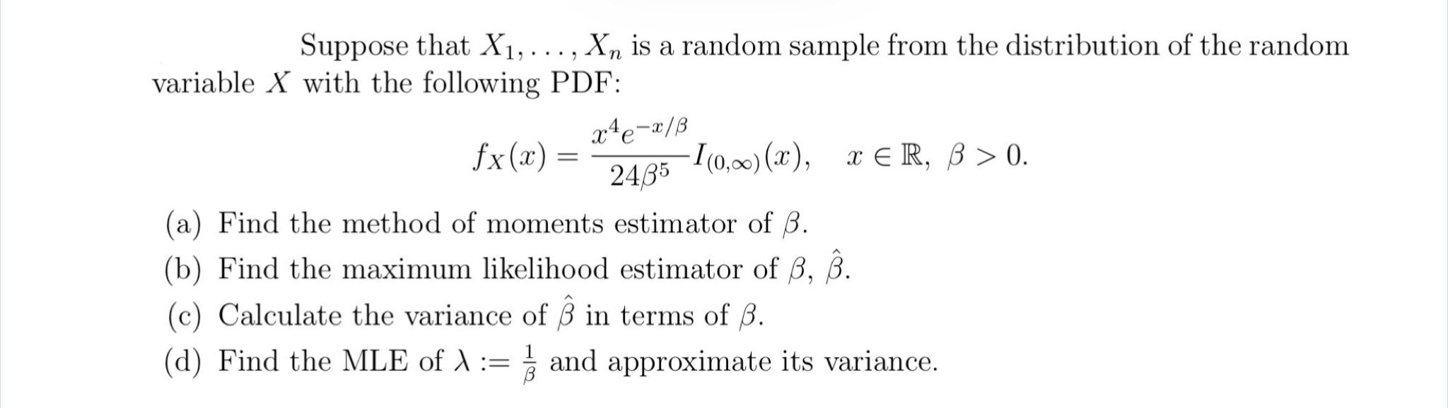 Solved Suppose that X1,..., X, is a random sample from the | Chegg.com