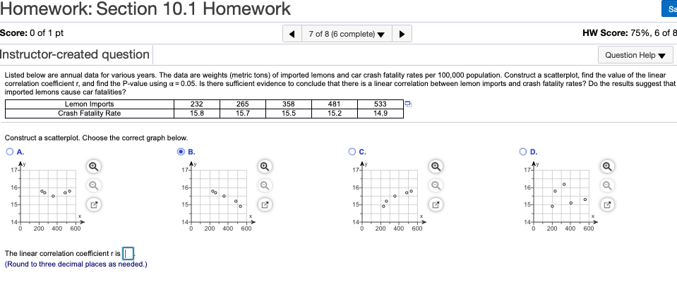 Solved Homework Section 10 1 Homework Sa Score 0 Of 1 Pt 7