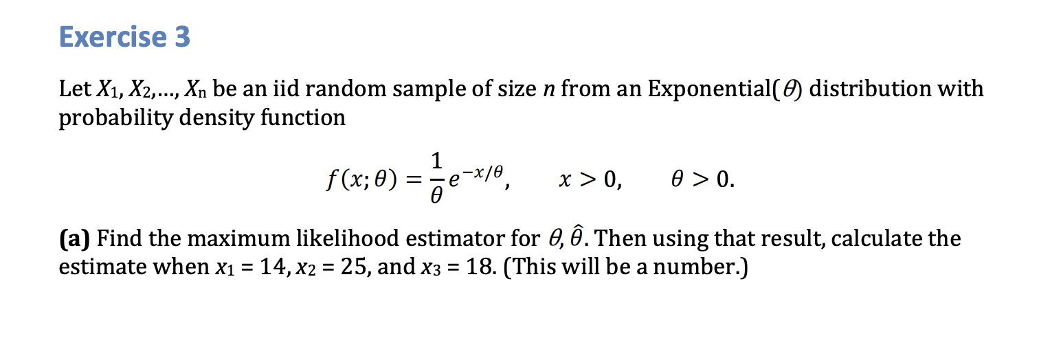 Solved Let X1,X2,…,Xn be an iid random sample of size n from | Chegg.com