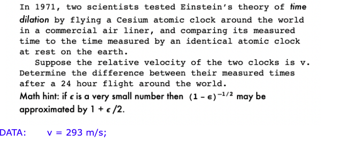Solved In 1971 , two scientists tested Einstein's theory of | Chegg.com