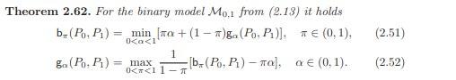 Solved Theorem 2.62. For the binary model M0,1 from (2.13) | Chegg.com