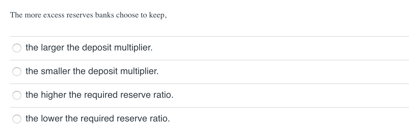 Solved A decrease in the discount rate bank reserves and the | Chegg.com