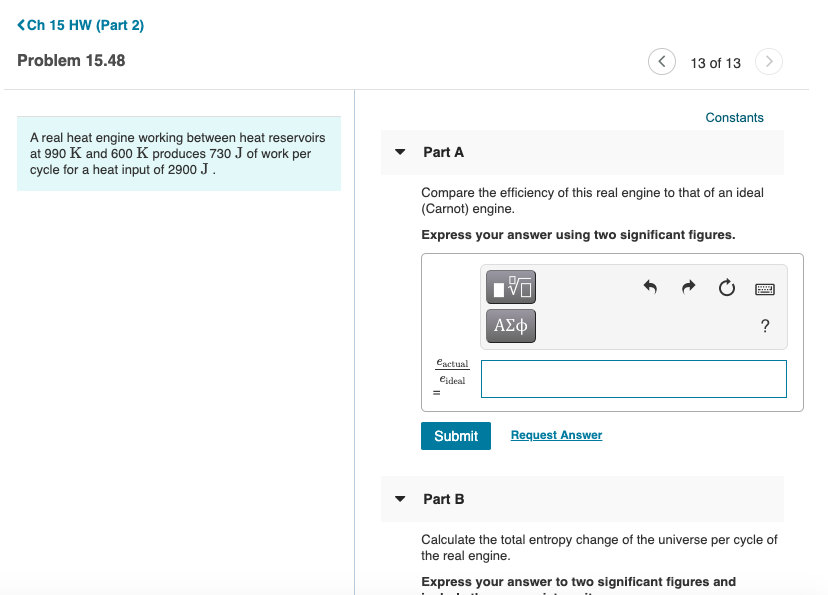 Solved C) Calculate the total entropy change of the universe | Chegg.com