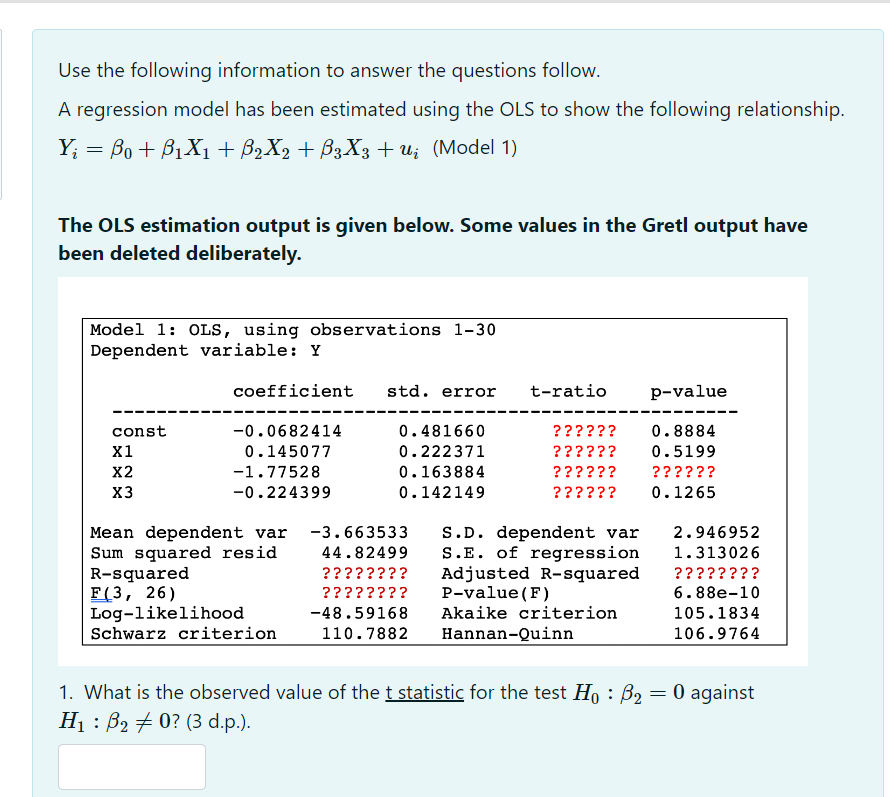 Solved Use the following information to answer the questions | Chegg.com