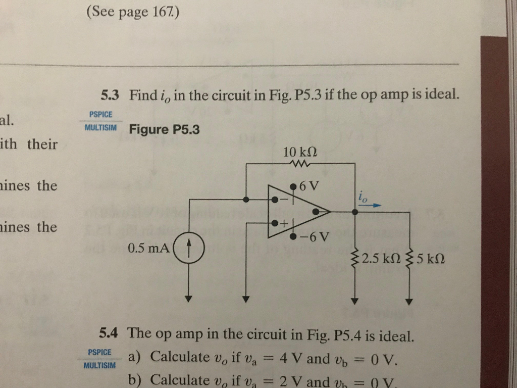 Solved (See page 167) 5.3 Find io in the circuit in Fig. | Chegg.com